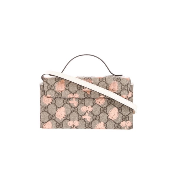 Gucci | Bags | Gucci Brownbeige Gg Supreme Canvas Berry Print Mini ...